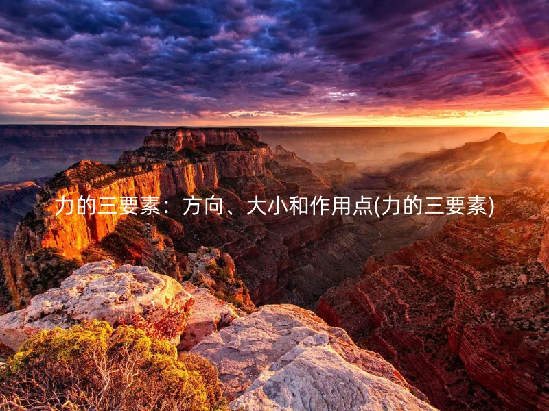 力的三要素：方向、大小和作用点 - 7CA